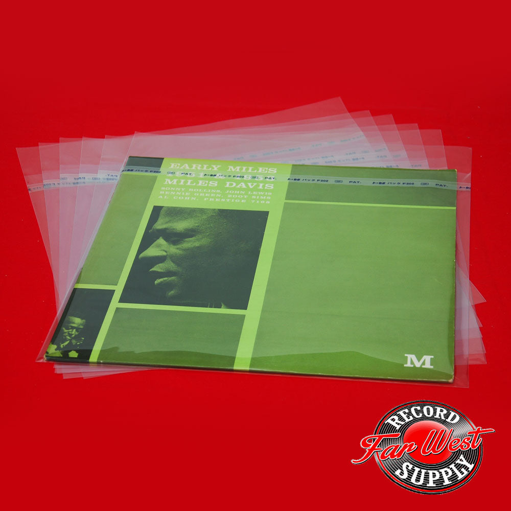 12" JAPANESE RESEALABLE LP OUTER POLYPROPYLENE SLEEVES, 2 MIL – Far ...